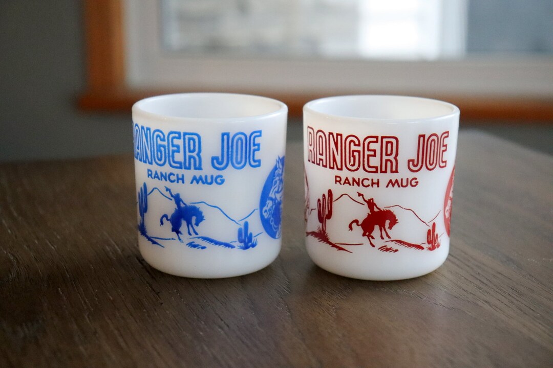 Set of 2 Hazel Atlas Ranger Joe Child Mugs - Etsy