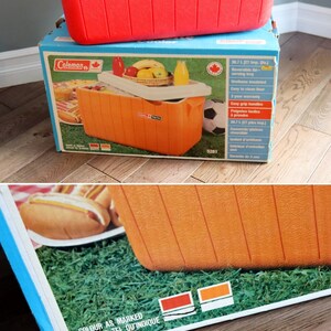 Vintage Canadian Coleman Red Cooler Box Poly-lite Polylite Box With ...