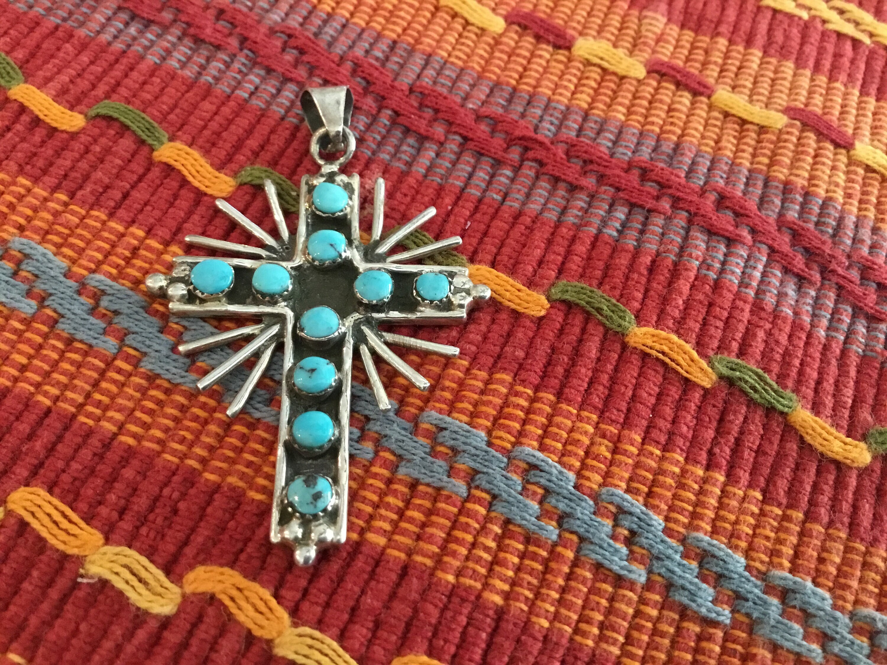 Navajo Sterling & Turquoise Cross - Etsy