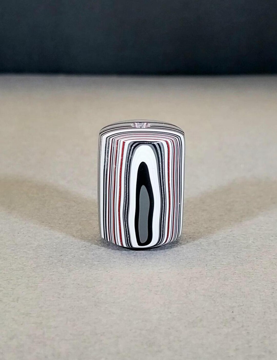 Fordite Bead, DIY Bead for Thin Cord, Colorful Barrel Type Bead ...