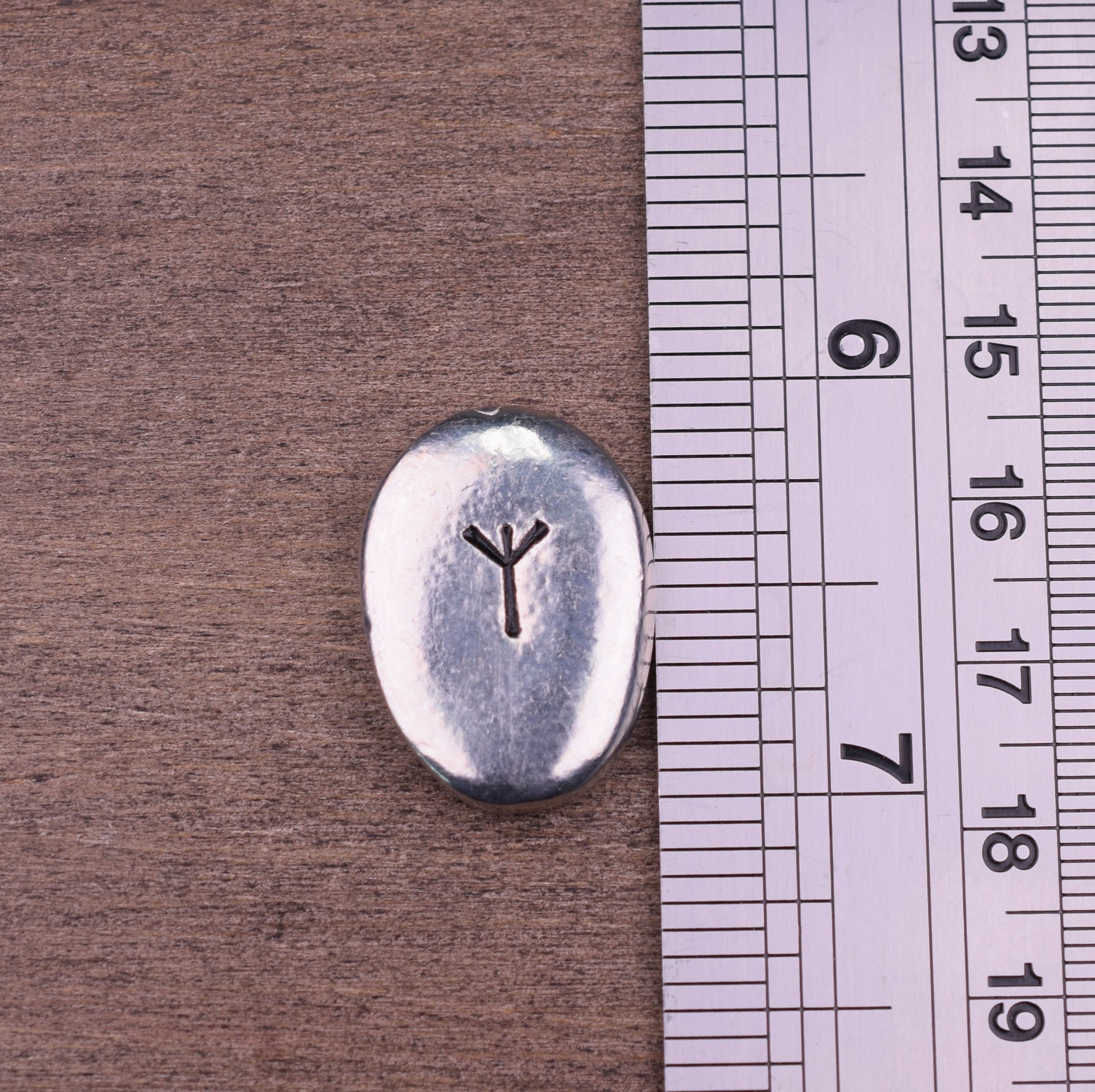 Rune Stone, Pocket Stone, Protection Charm, Algiz Token, Worry Stone ...