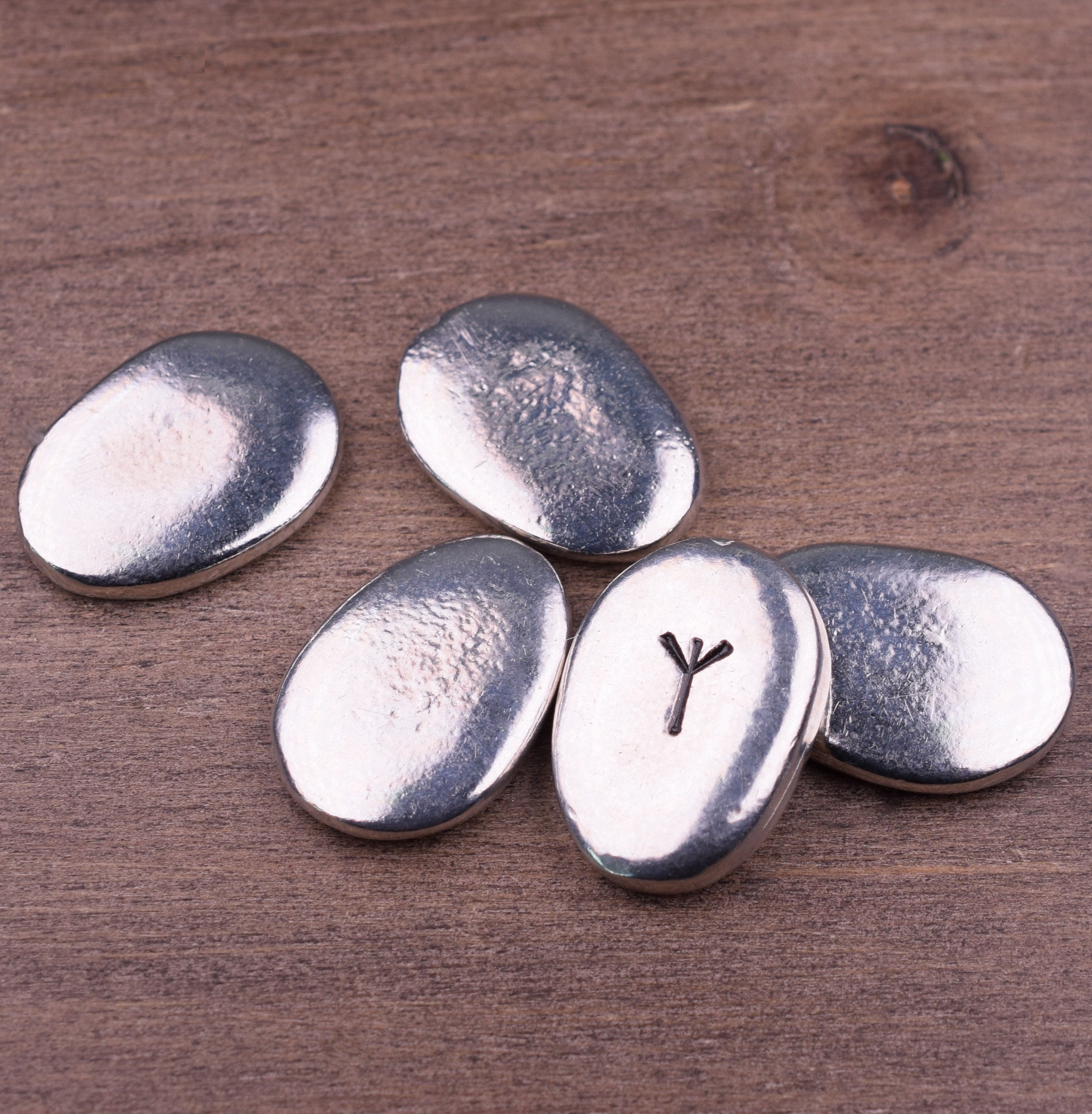 Rune Stone, Pocket Stone, Protection Charm, Algiz Token, Worry Stone ...