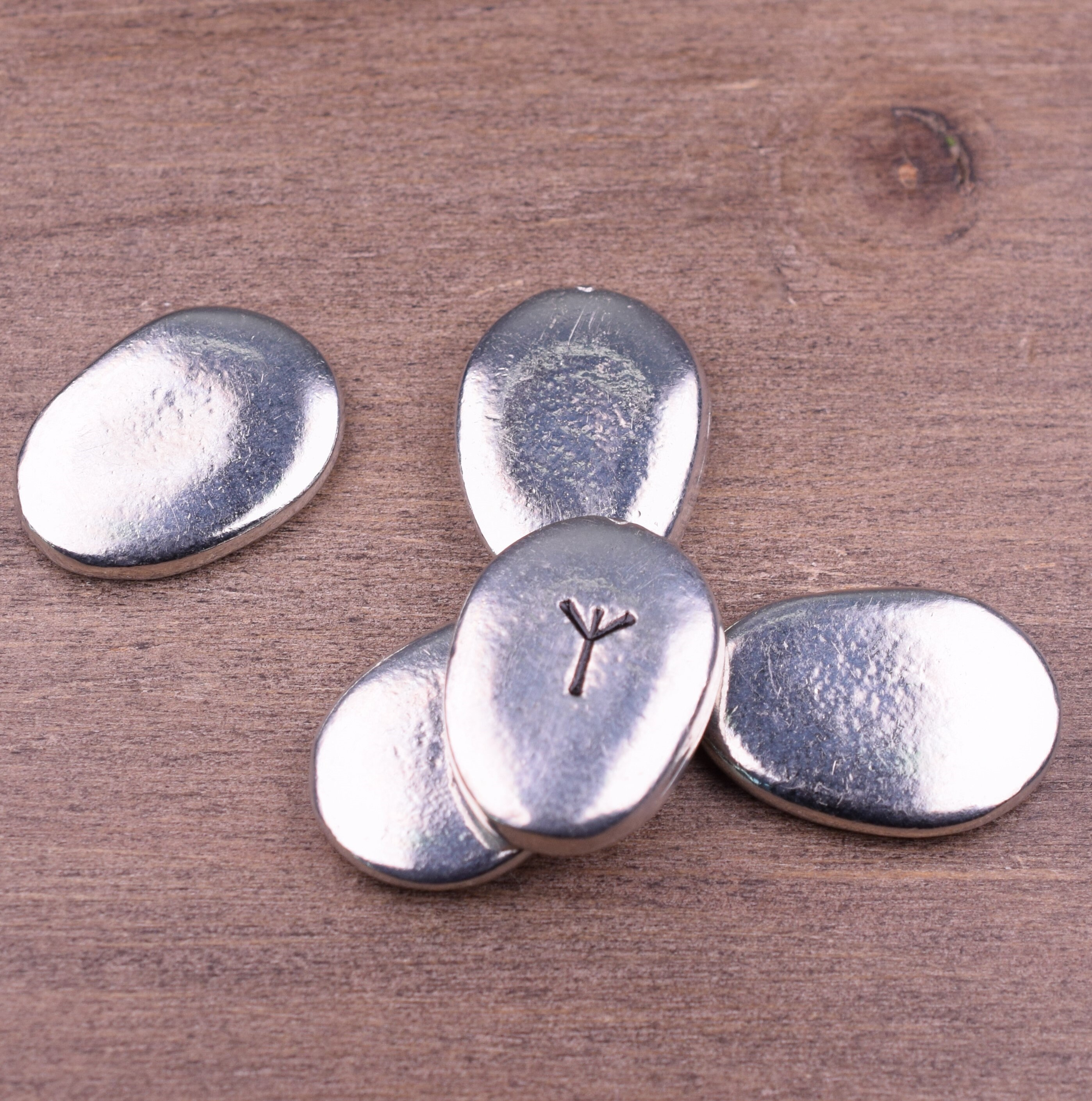 Rune Stone, Pocket Stone, Protection Charm, Algiz Token, Worry Stone ...