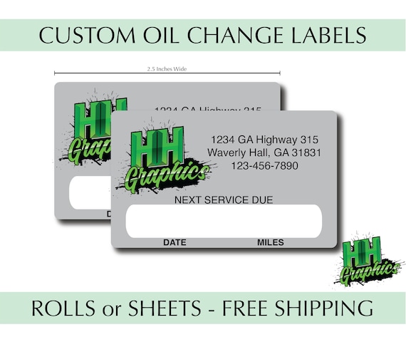 Oil Change Sticker Vehicle Maintenance Reminder Custom - Etsy
