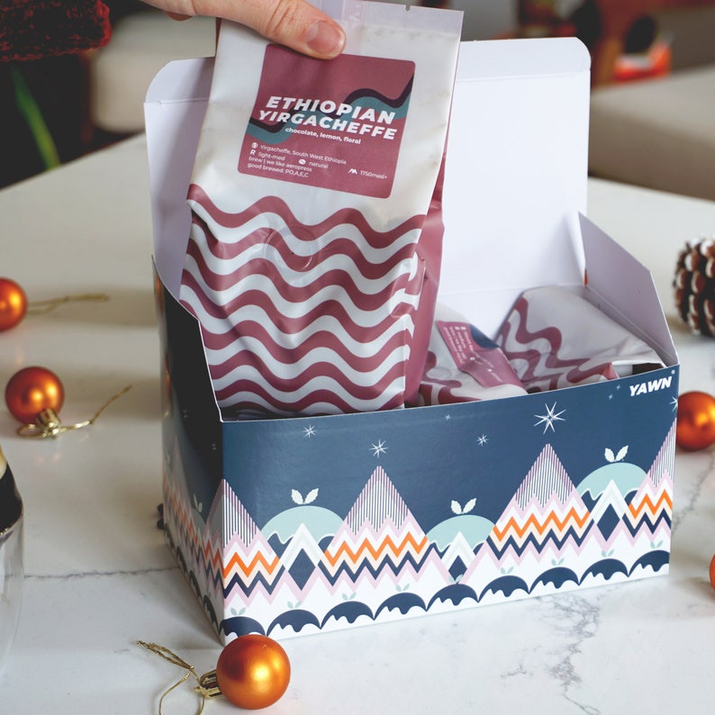 Christmas Coffee Gift Box: Fresh Roasted Coffee Selection - Etsy UK