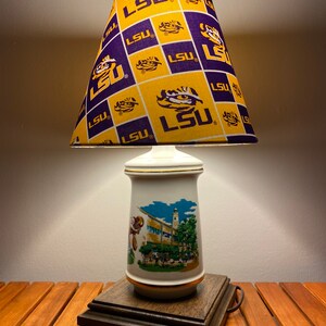 Louisiana State University LSU Bourbon Whiskey Decanter Lamp Geaux ...