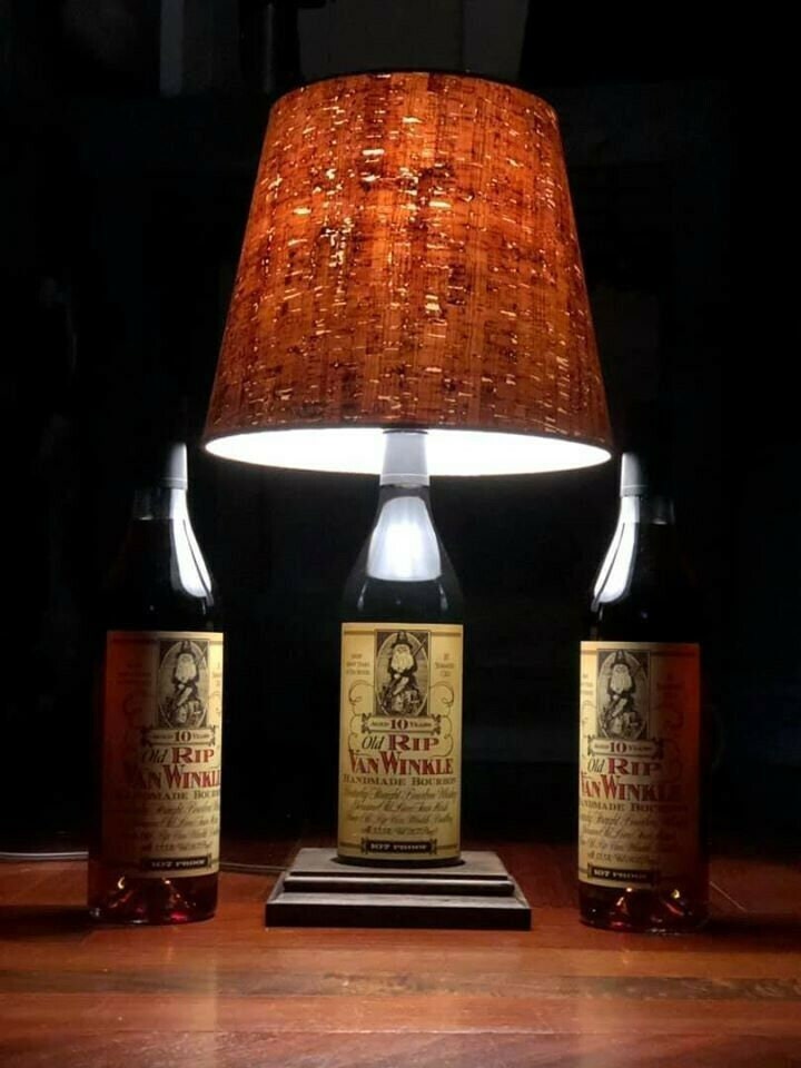 Old Rip Van Winkle 10 Year Bourbon Whiskey Bottle Lamp PVW ORVW - Etsy