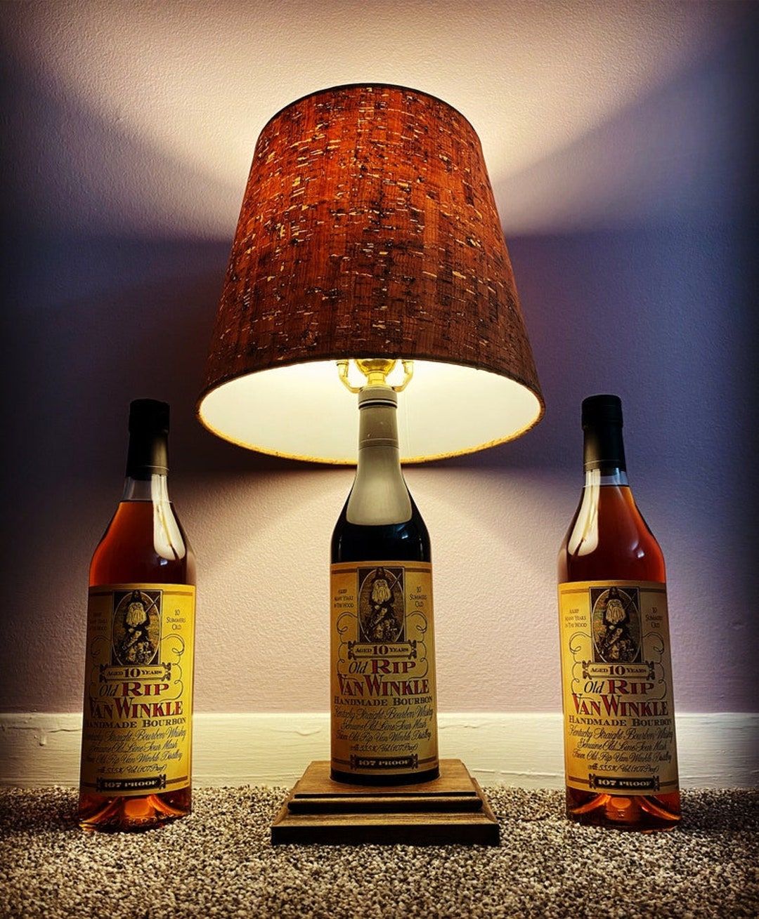 Old Rip Van Winkle 10 Year Bourbon Whiskey Bottle Lamp PVW ORVW - Etsy