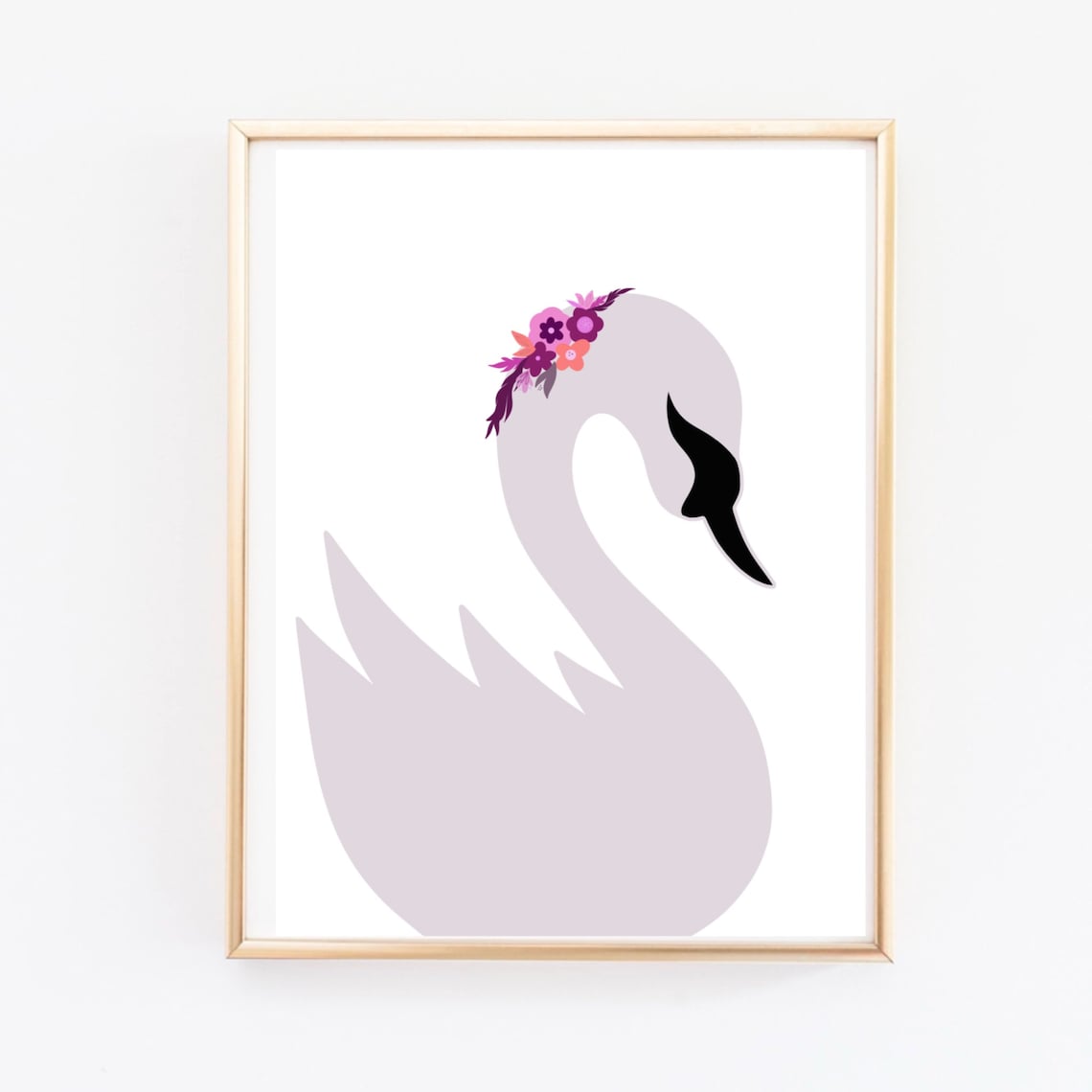 Swan Print Nursery Prints Wall Prints Printable Swan - Etsy