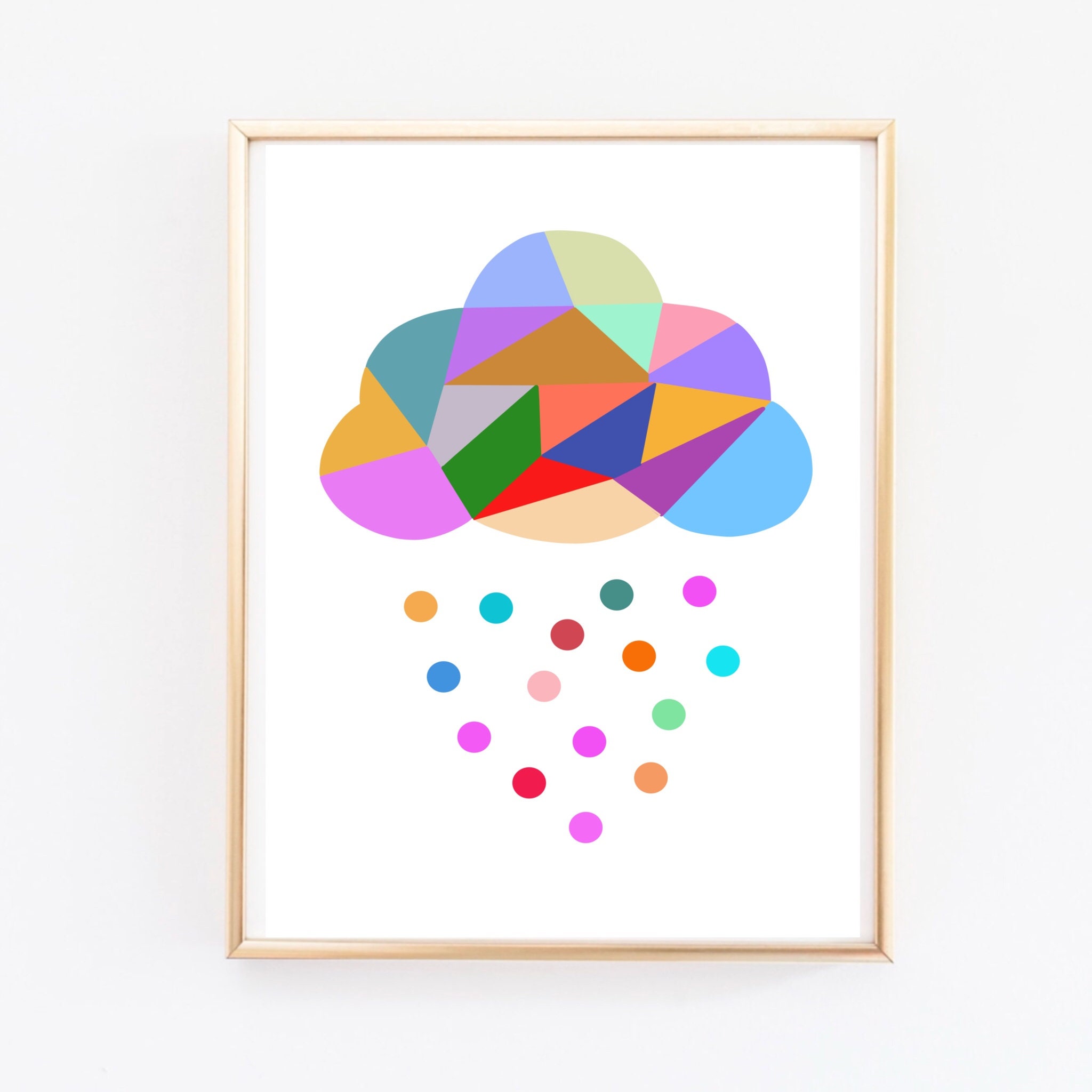 Nursery Print Cloud Rain Print Rainy Cloud Print Rainbow - Etsy