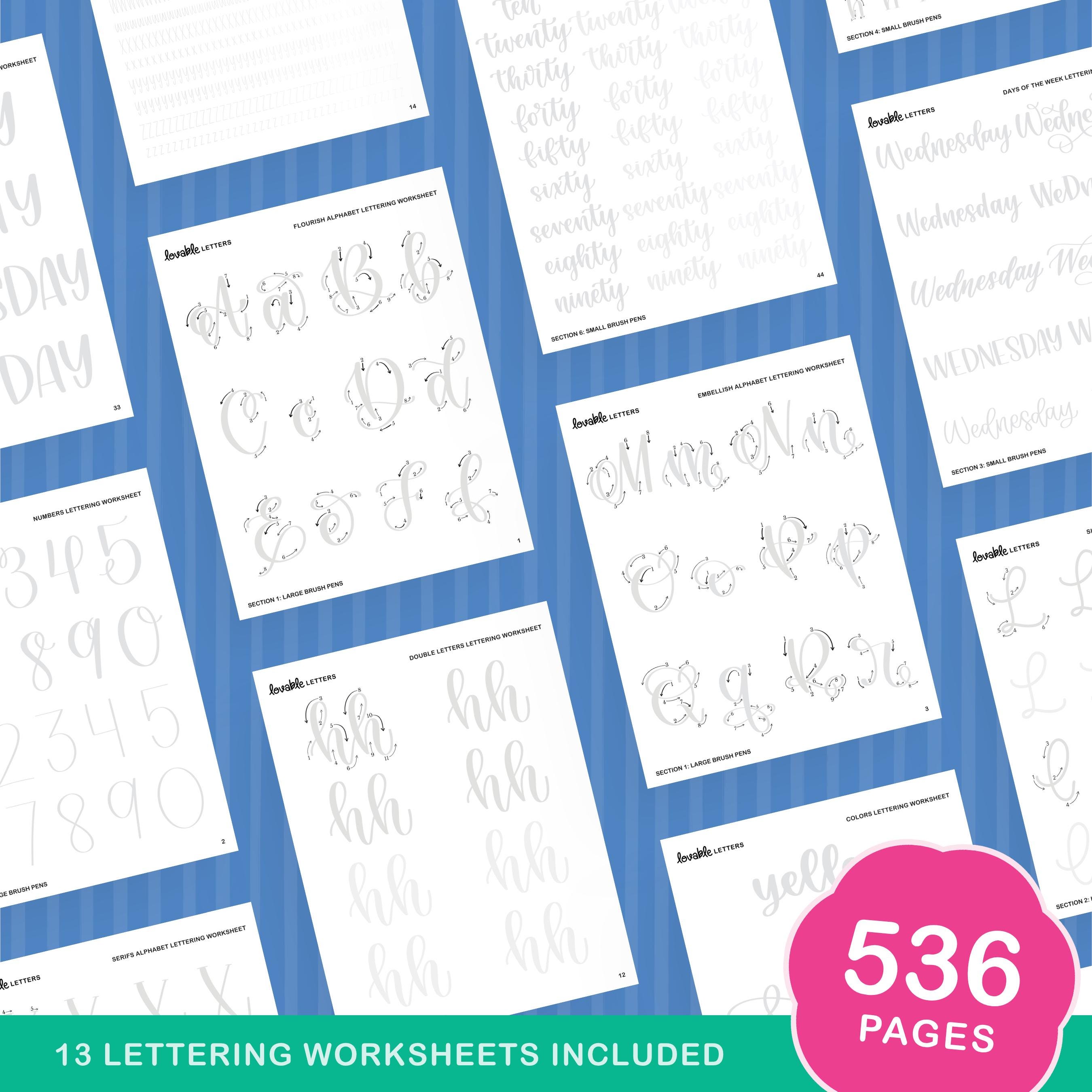 Ultimate Lettering Worksheet Bundle | Complete Guide Collection for ...