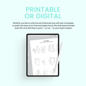 Flourish Alphabet Lettering Worksheet | Learn to Letter | Lettering ...