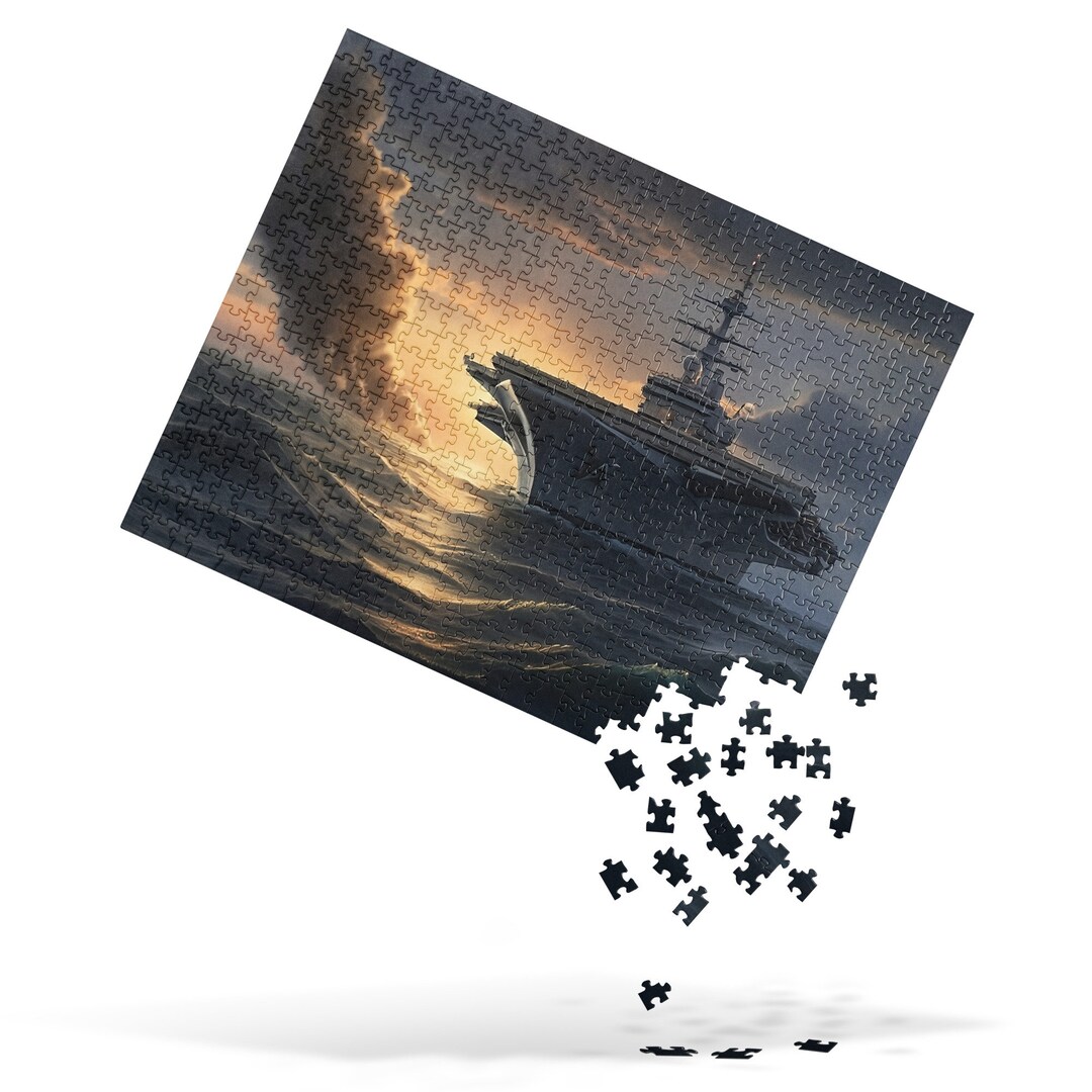 USS Enterprise Aircraft Carrier: the Mighty Fleet Jigsaw Puzzle - Etsy