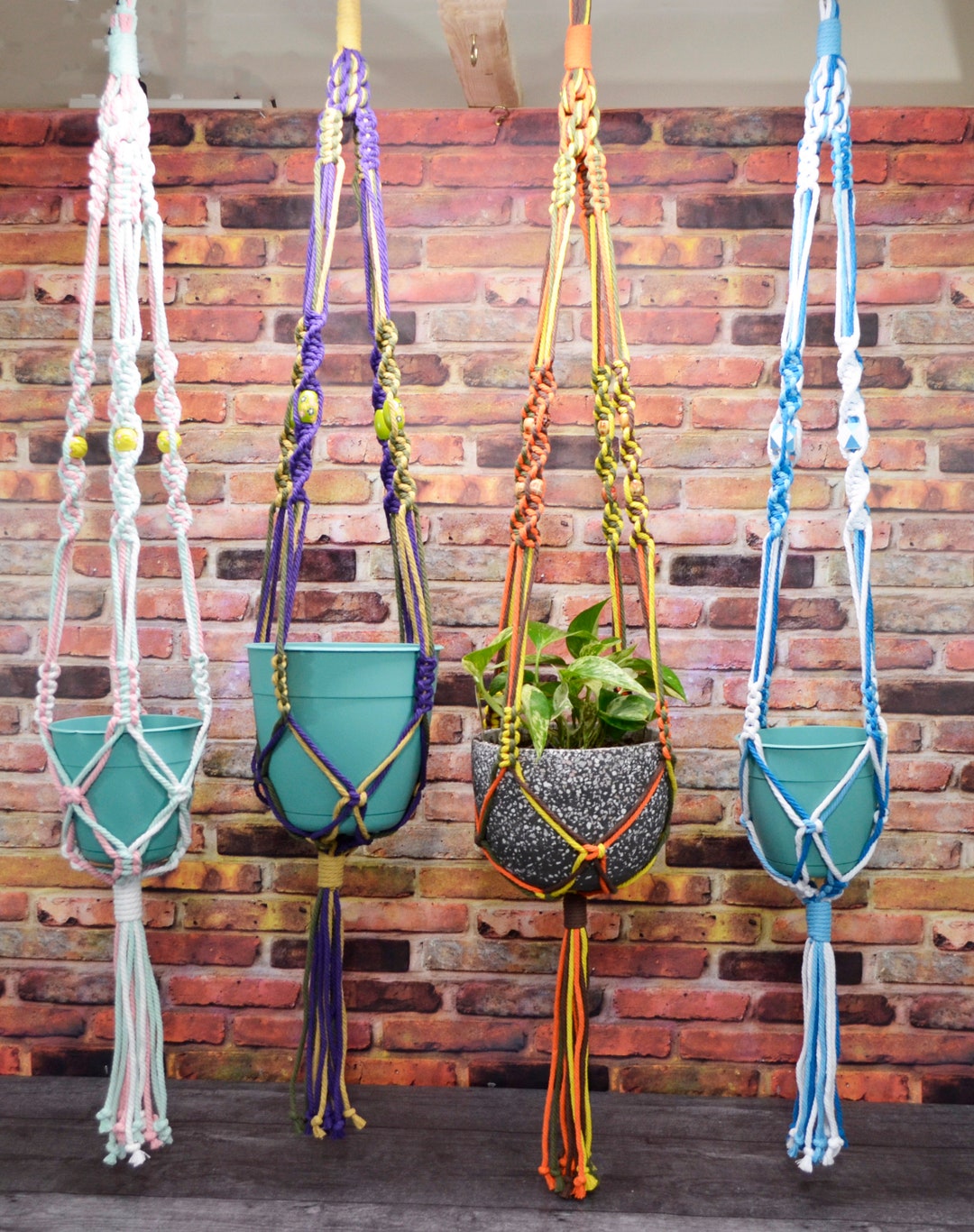 Seasonal Themed Macramé Hanger 4-feet Long Single Plant - Etsy