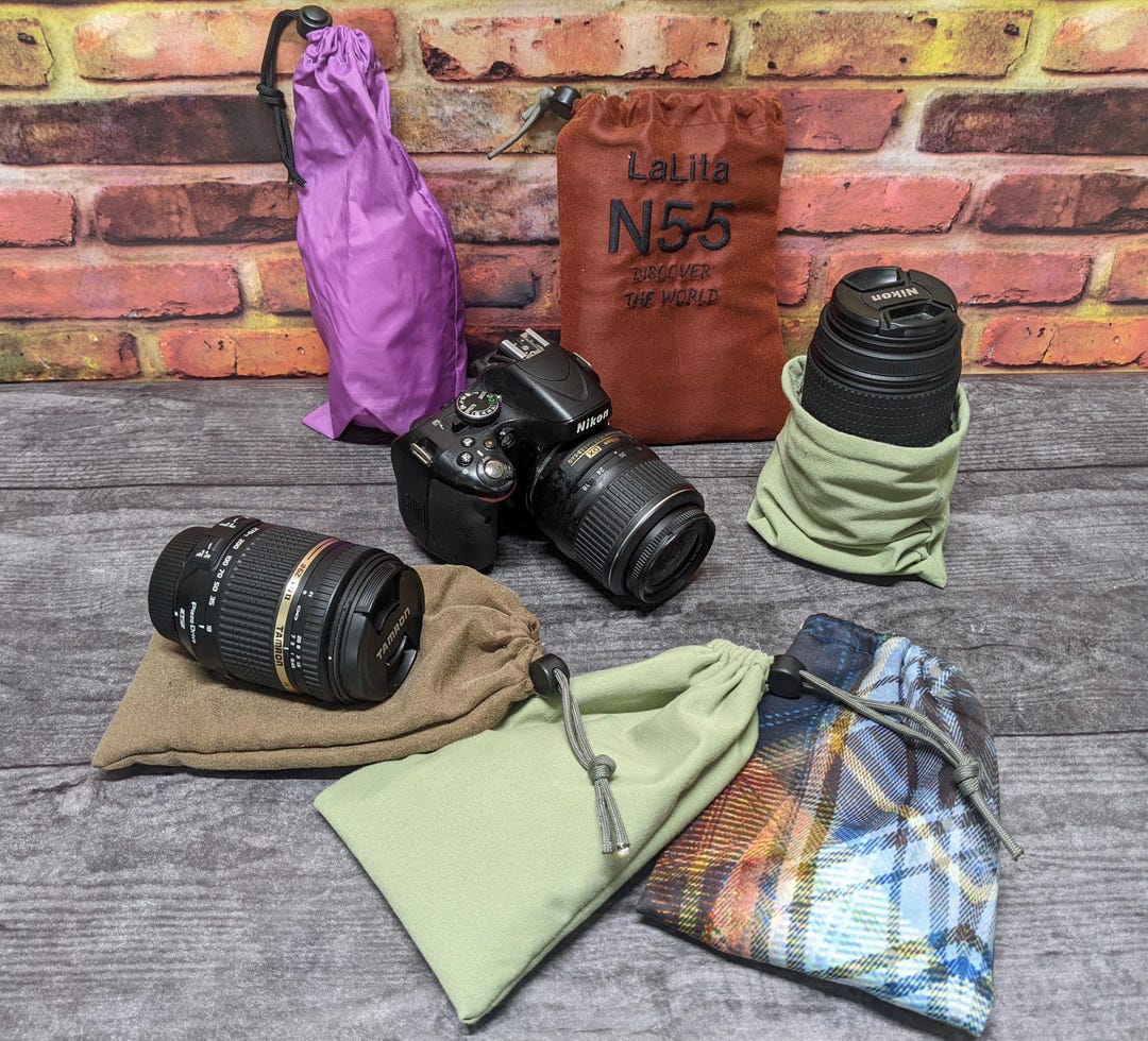 Custom Fit Camera Lens Bag: Suede, Nylon, or Padded DSLR Lens Protector ...
