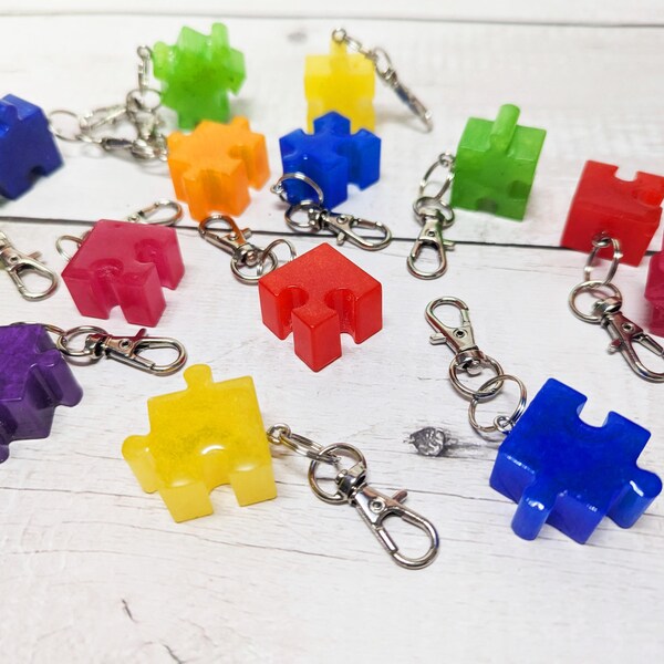 Puzzle Keychain - Etsy