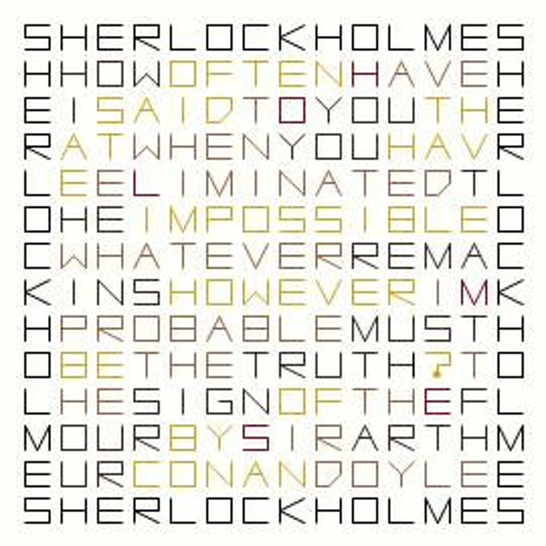 Sherlock Square/sherlock Holmes Cross Stitch Pattern/cross Stitch ...