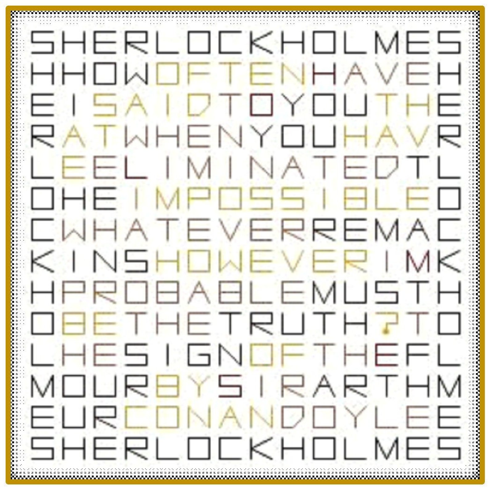 Sherlock Square/sherlock Holmes Cross Stitch Pattern/cross Stitch ...