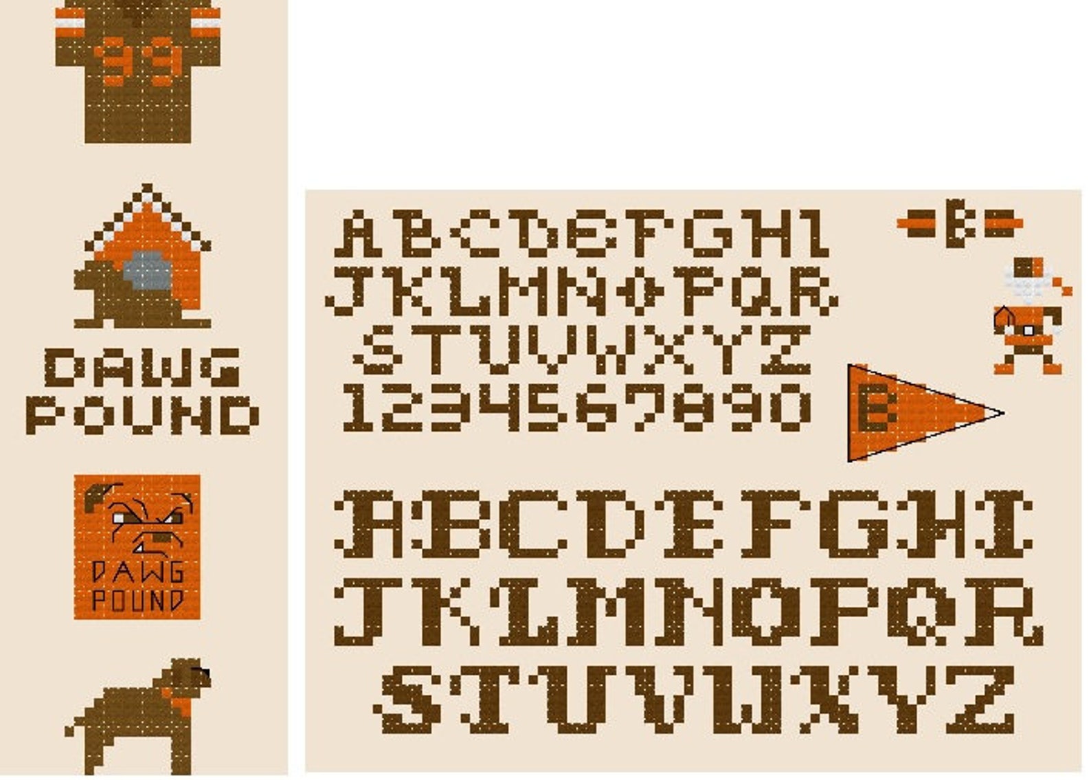 Cleveland Browns Cross Stitch Patterns/browns Cross Stitch/cleveland ...