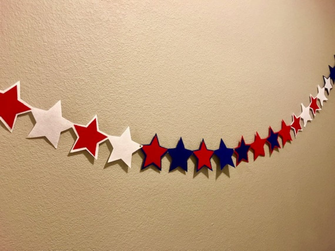 Patriotic Star Banner Red Blue White Foam Party - Etsy