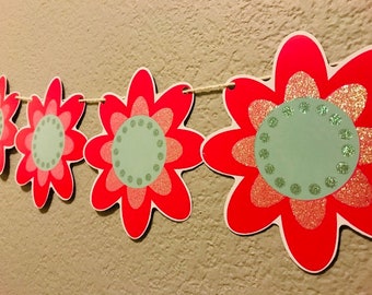 Red Turquoise Banner - Etsy