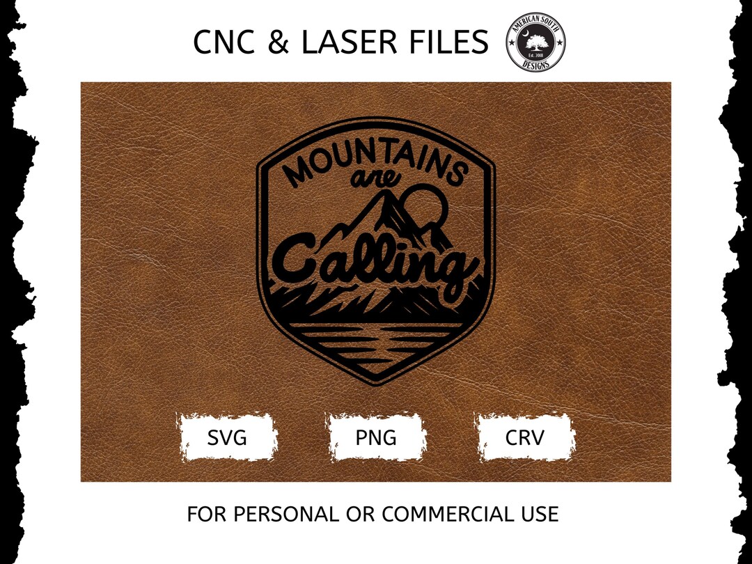 Mountains Are Calling Patch - SVG - CNC Laser File (digital Download ...