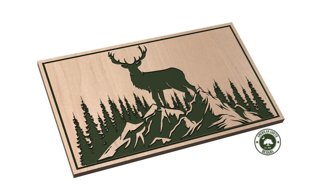 Mountain, Buck, Trees - SVG - Digital Download - Etsy