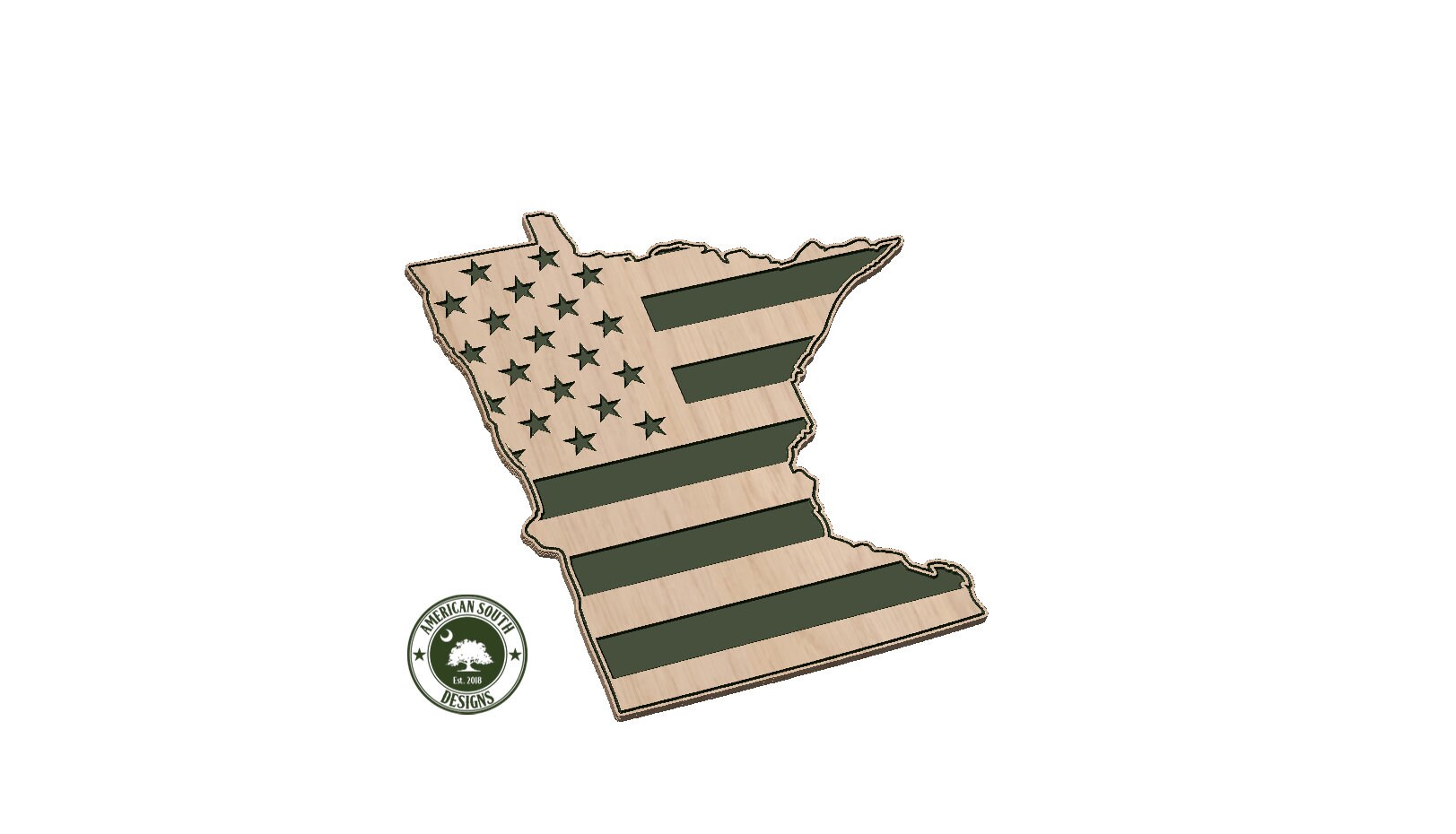 Minnesota Shaped American Flag - SVG - CNC Laser File (digital Download ...