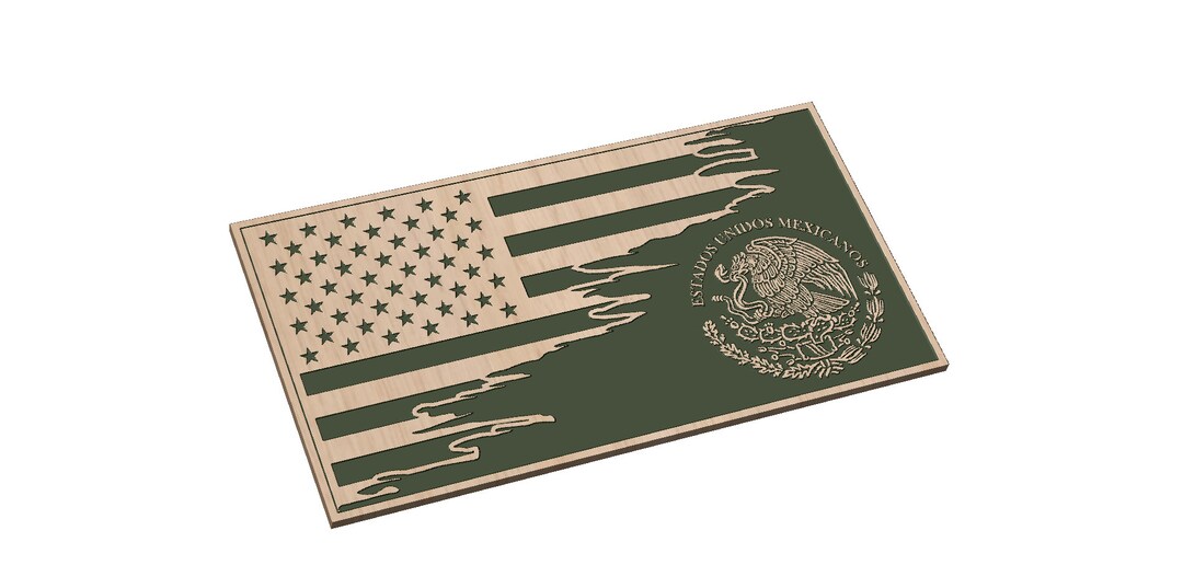 Tattered Split Flag With Mexico Flag Symbol - SVG - Digital Download - Etsy