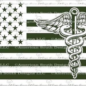 Large Caduceus Flag - SVG - CNC Laser File (digital Download) - Etsy