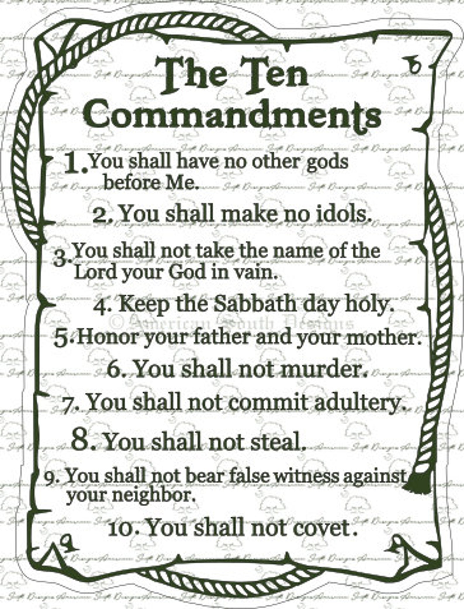 10 Commandments Scroll Digital Files SvG AI PnG EpS | Etsy