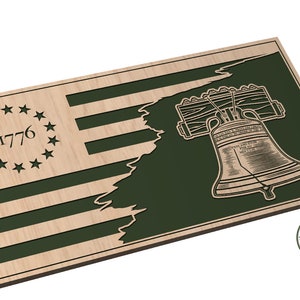 Tattered Betsy Ross 13 - Liberty Bell - SVG - CNC Laser File (digital ...