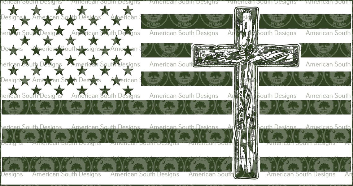 American Flag With Rugged Cross - SVG - Digital Download - Etsy
