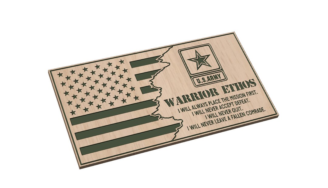 Army - Warrior Ethos Flag - SVG - Etsy