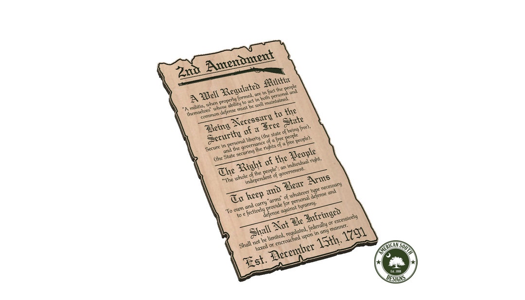 2nd Amendment Scroll 1 - SVG - Digital Download - Etsy