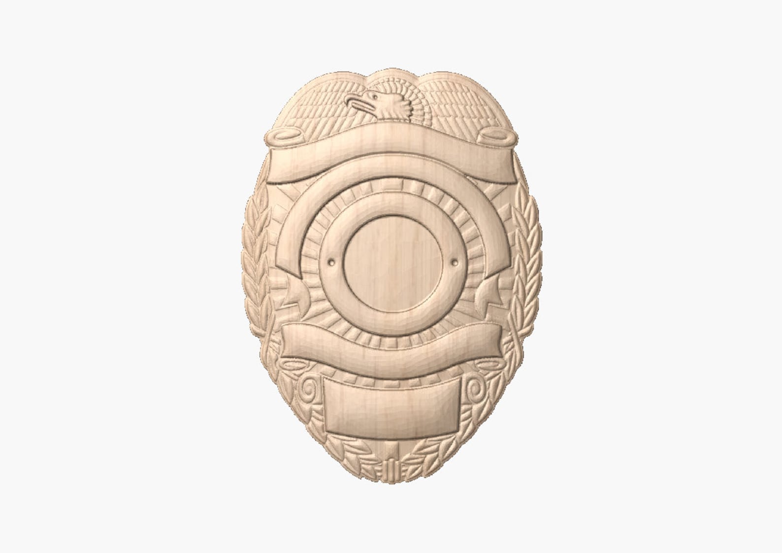 3D Blank Police Badge Files STL & Grayscale CNC Router - Etsy Ireland
