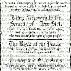 2nd Amendment Scroll 1 - SVG - Digital Download - Etsy