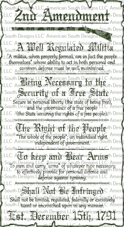 2nd Amendment Scroll 1 - SVG - Digital Download - Etsy
