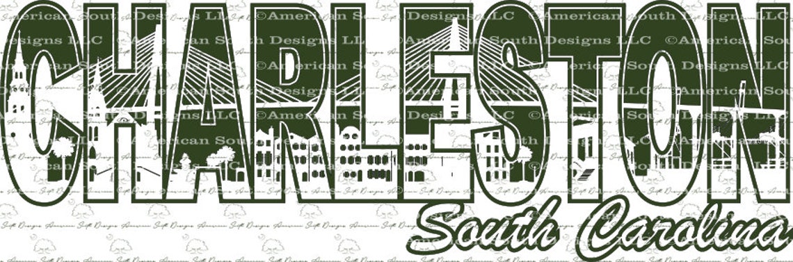CHARLESTON South Carolina Letters SVG - Etsy