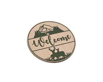 Welcome Svg, Deer Svg, Deer Dxf, Welcome Dxf, Welcome Sign Svg, Porch ...