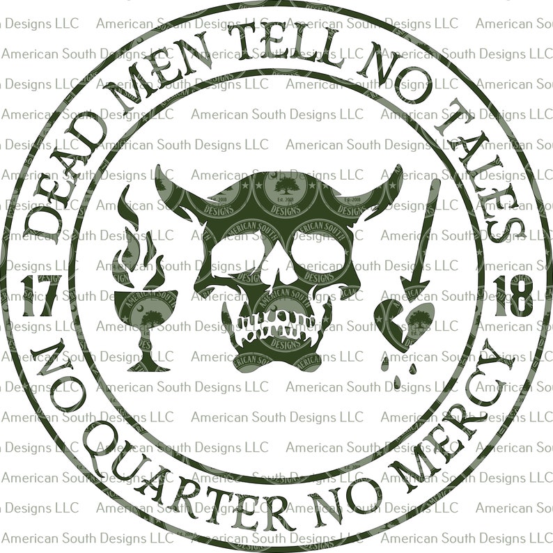 Blackbeard Round No Mercy No Quarter SVG - Etsy