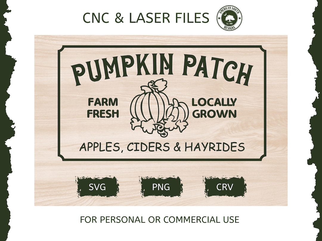 Pumpkin Patch Sign - SVG - CNC Laser File (digital Download) - Etsy