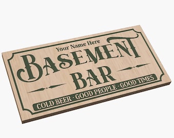 Basement Bar Sign - Etsy