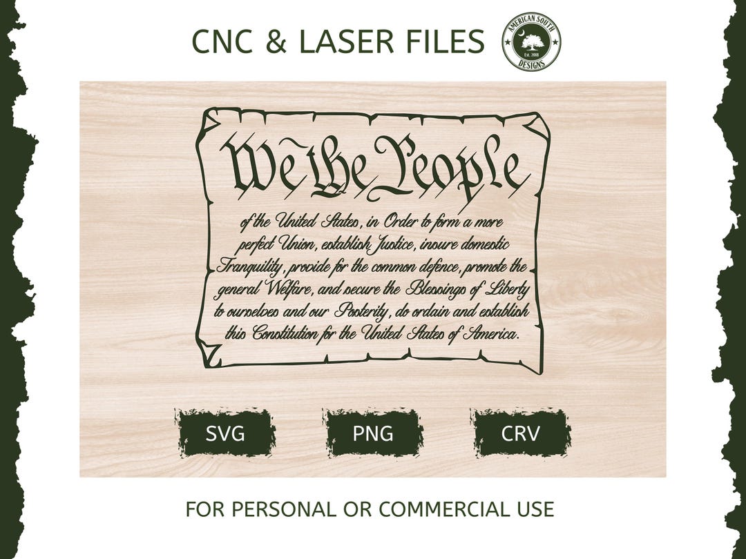 We the People Scroll - SVG - CNC Laser File (digital Download) - Etsy