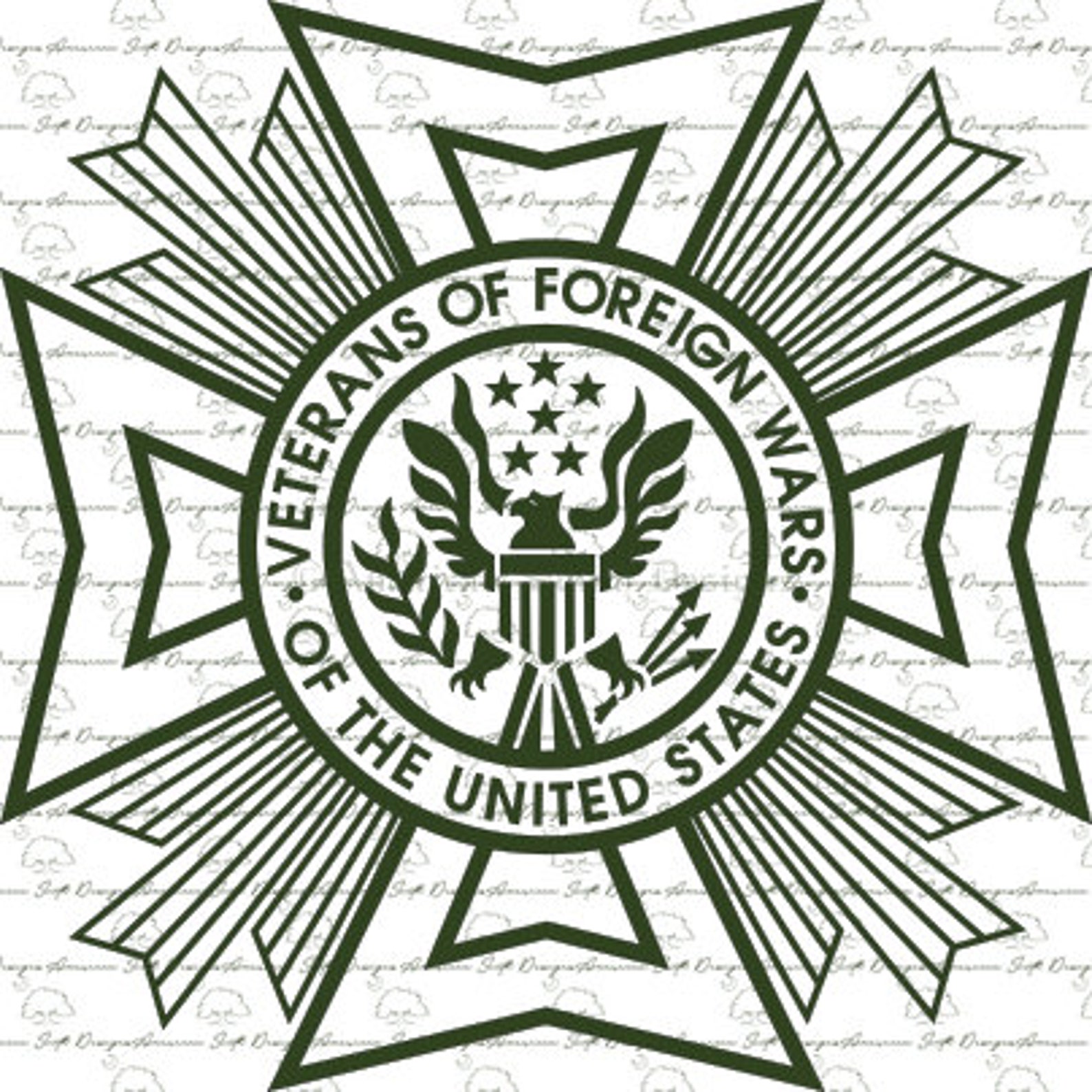 VFW Logo Digital Files Svg AI Png Eps DXF | Etsy