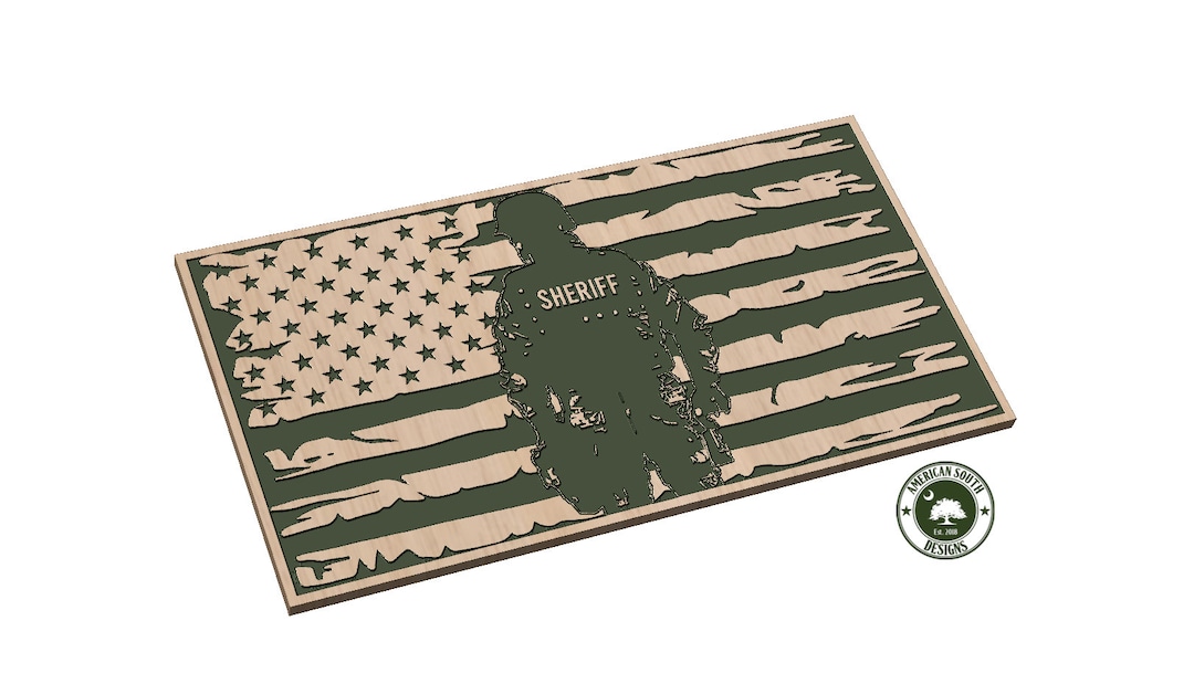 Distressed Flag Overlay Version 2 Sheriff - SVG - Digital Download - Etsy