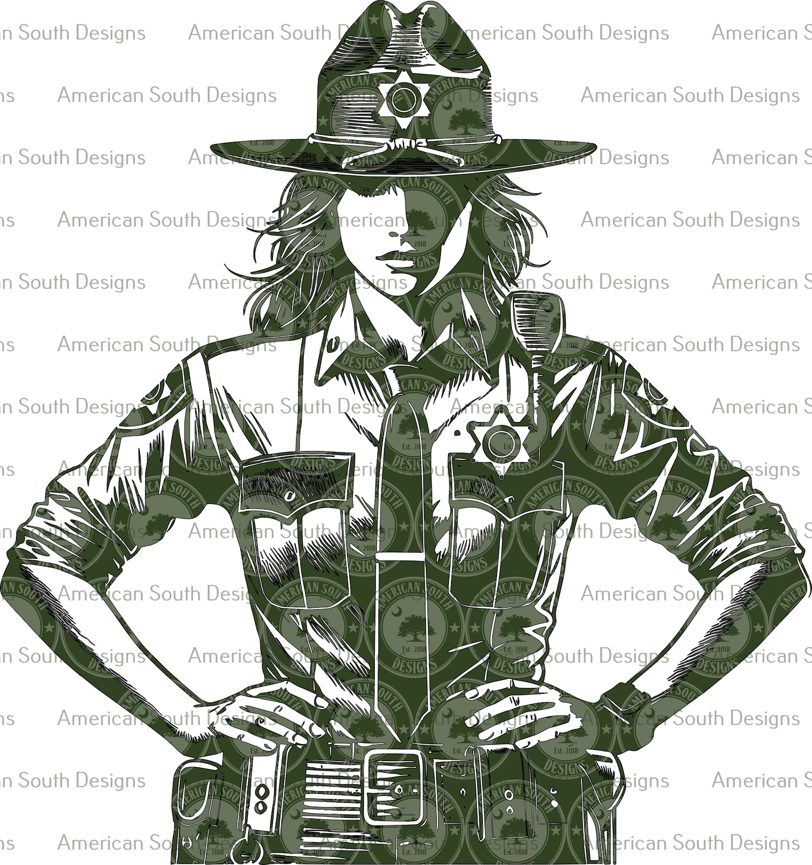 Female Deputy Sheriff - SVG - CNC Laser File (digital Download) - Etsy