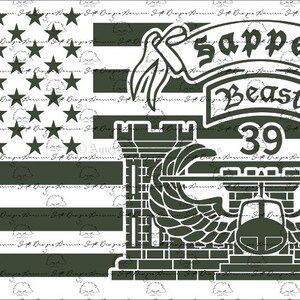 A Co 39BEB sapper Beast Flag - Etsy