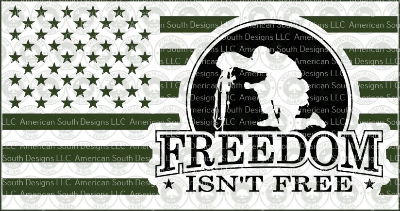 Freedom Isn't Free American Flag - SVG - CNC Laser File (digital ...