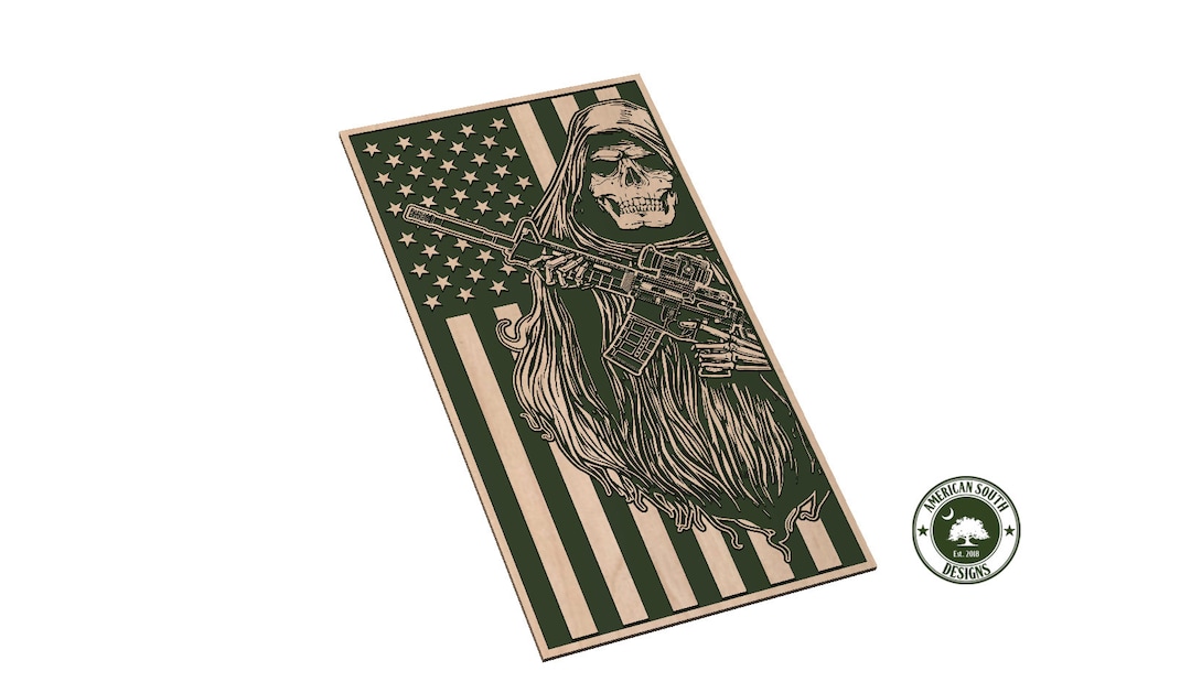 Vertical Flag With Reaper - SVG - Digital Download - Etsy